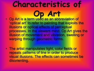 Op Art By: Christina Anderson | PPTX