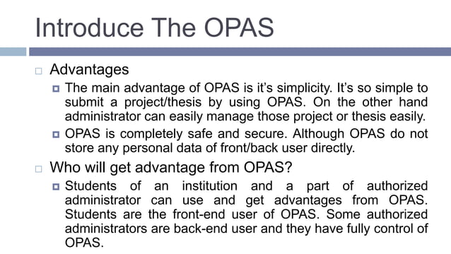 Opas | PPT