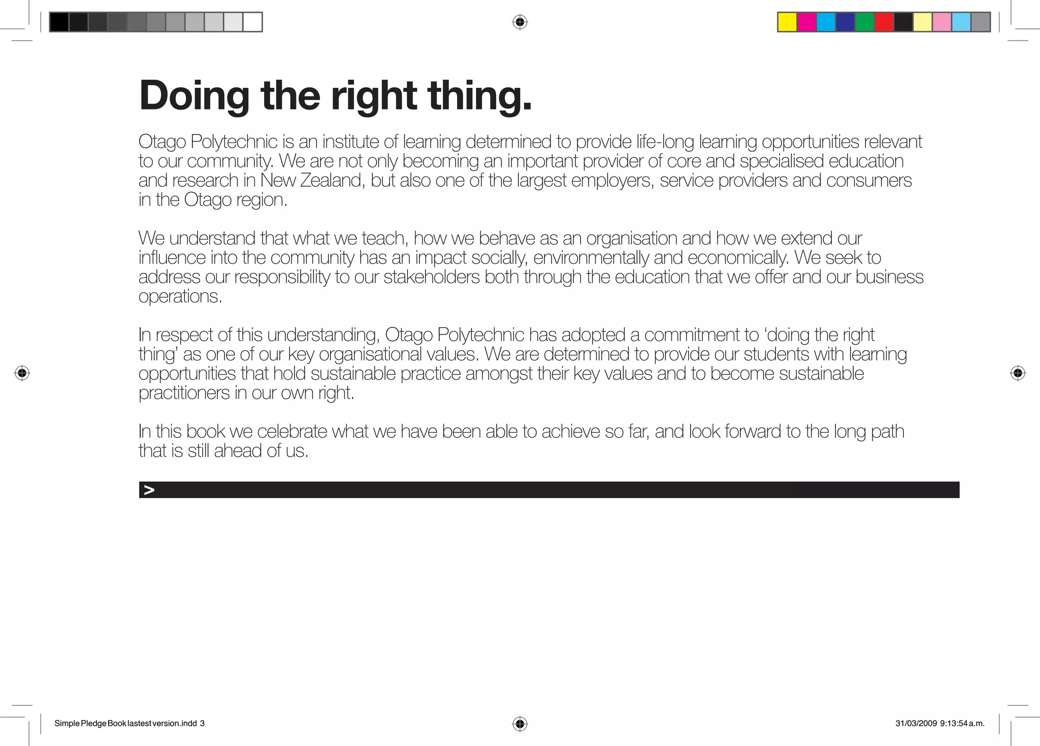 A Simple Pledge: towards ssustainable practice | PDF