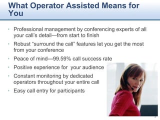 Operator Assisted Conference Calls | PDF | Business Expos & Conferences ...