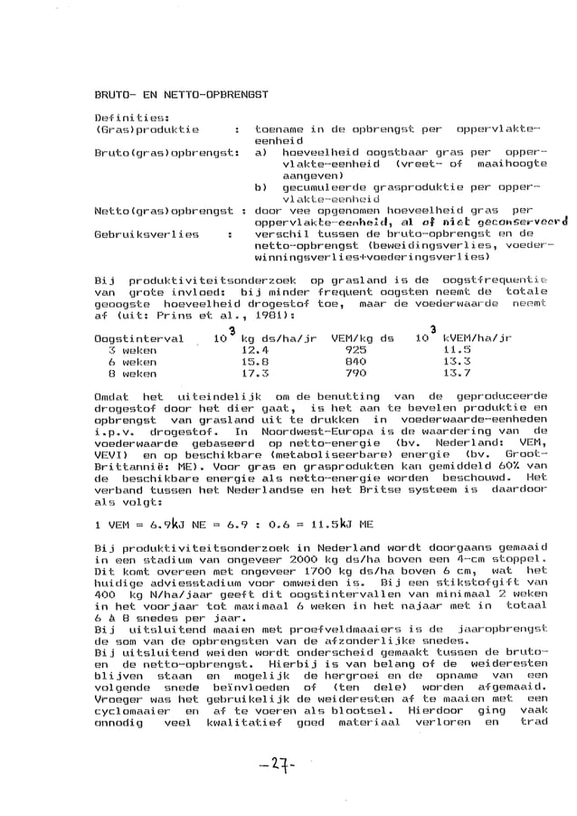 Opbrengstbepaling van Grasland | PDF