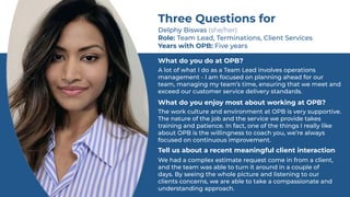 OPB Team Profiles for October | PPT