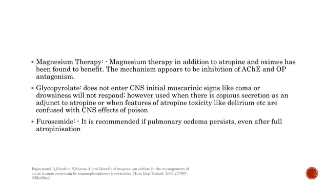 ORGANOPHOSPHATE COMPOUND POISONING | PPTX