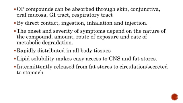 ORGANOPHOSPHATE COMPOUND POISONING | PPTX