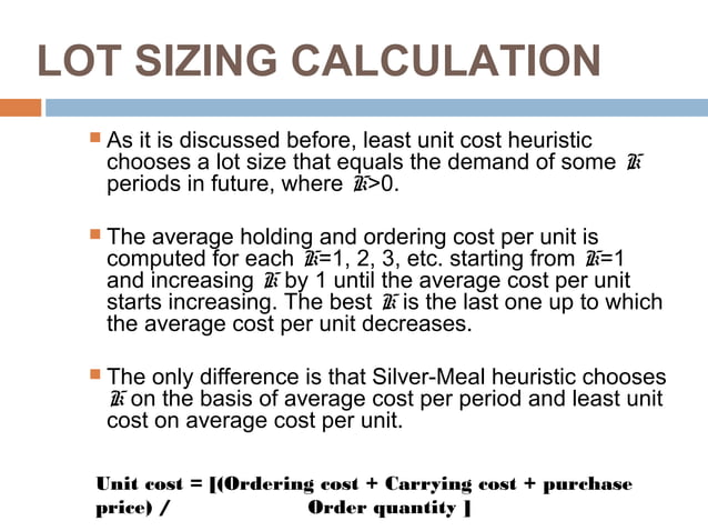 Opc least unit cost | PPT | Logistics | Business