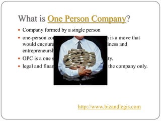 Opc one person company | PPTX