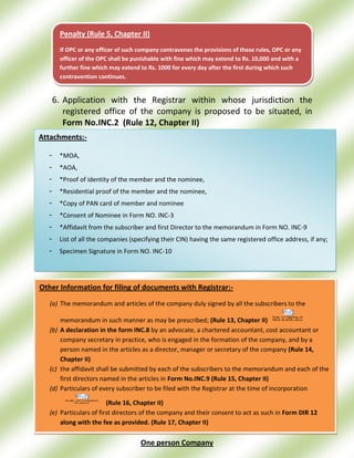 Opc compliances | DOCX | Business | Business and Finance