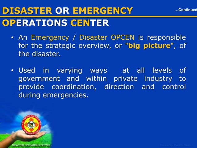 Baguio CDRRMC-Disaster Operations Center | PPTX