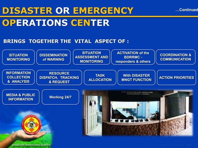 Baguio CDRRMC-Disaster Operations Center | PPTX