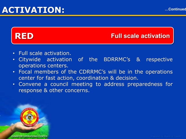 Baguio CDRRMC-Disaster Operations Center | PPTX