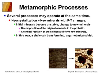 Op ch08 lecture_earth3, metamorphic minerals | PPT