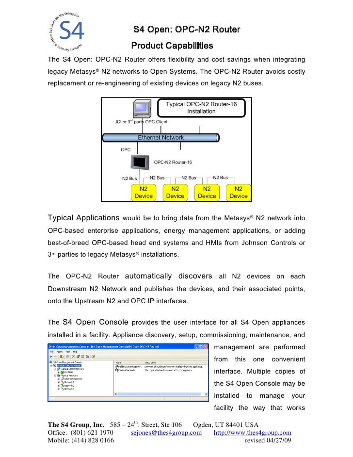 S4 Open: OPC-N2 Router