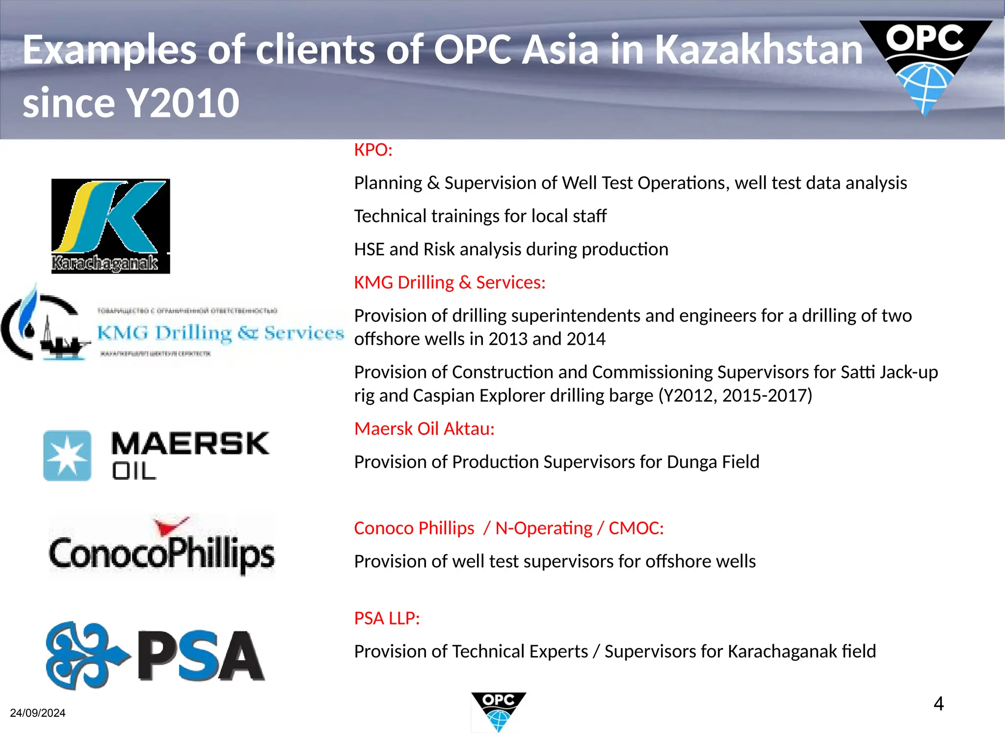 OPC Presentation - presentation of services in KZ | PPT | Free Download