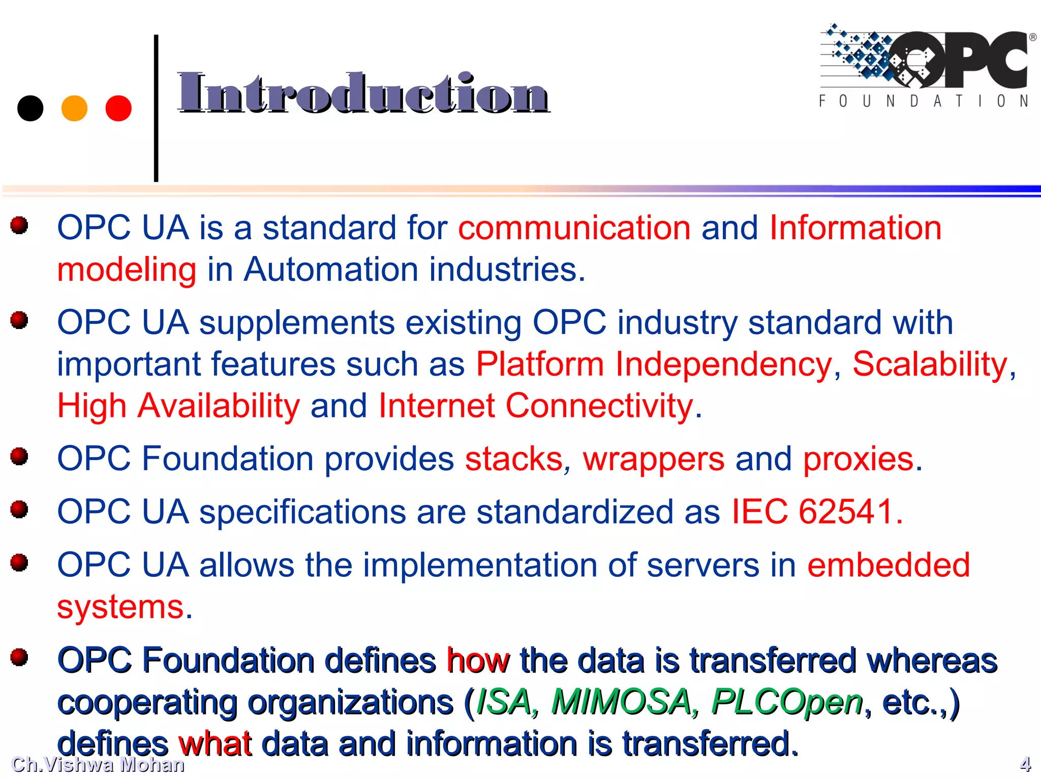 OPC Unified Architecture | PPT | Computer Software and Applications ... OPC Unified Architecture | PPT | Computer Software and Applications ...