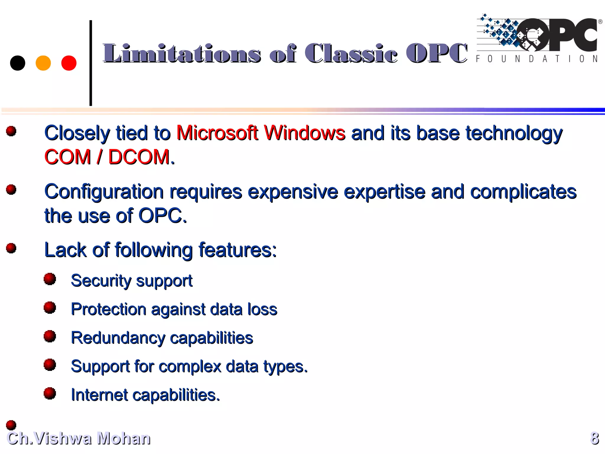 OPC Unified Architecture | PPT | Computer Software and Applications ...