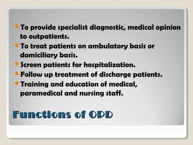 Opd | PPT | Infectious Diseases | Diseases and Conditions