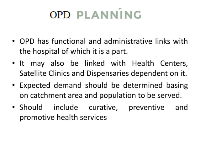 Outpatient Department (OPD) | PPTX | Infectious Diseases | Diseases and ...