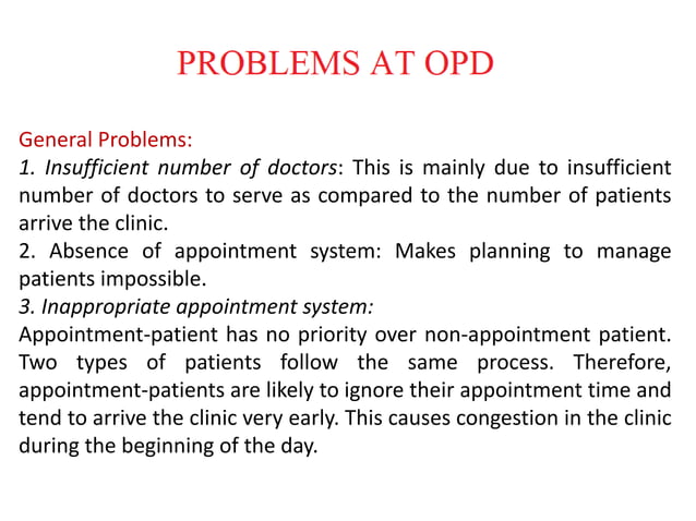 Outpatient Department (OPD) | PPTX | Infectious Diseases | Diseases and ...
