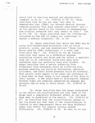 Junk Science Drug Recognition Expert [DRE] | PDF