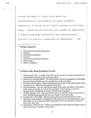 Junk Science Drug Recognition Expert [DRE] | PDF