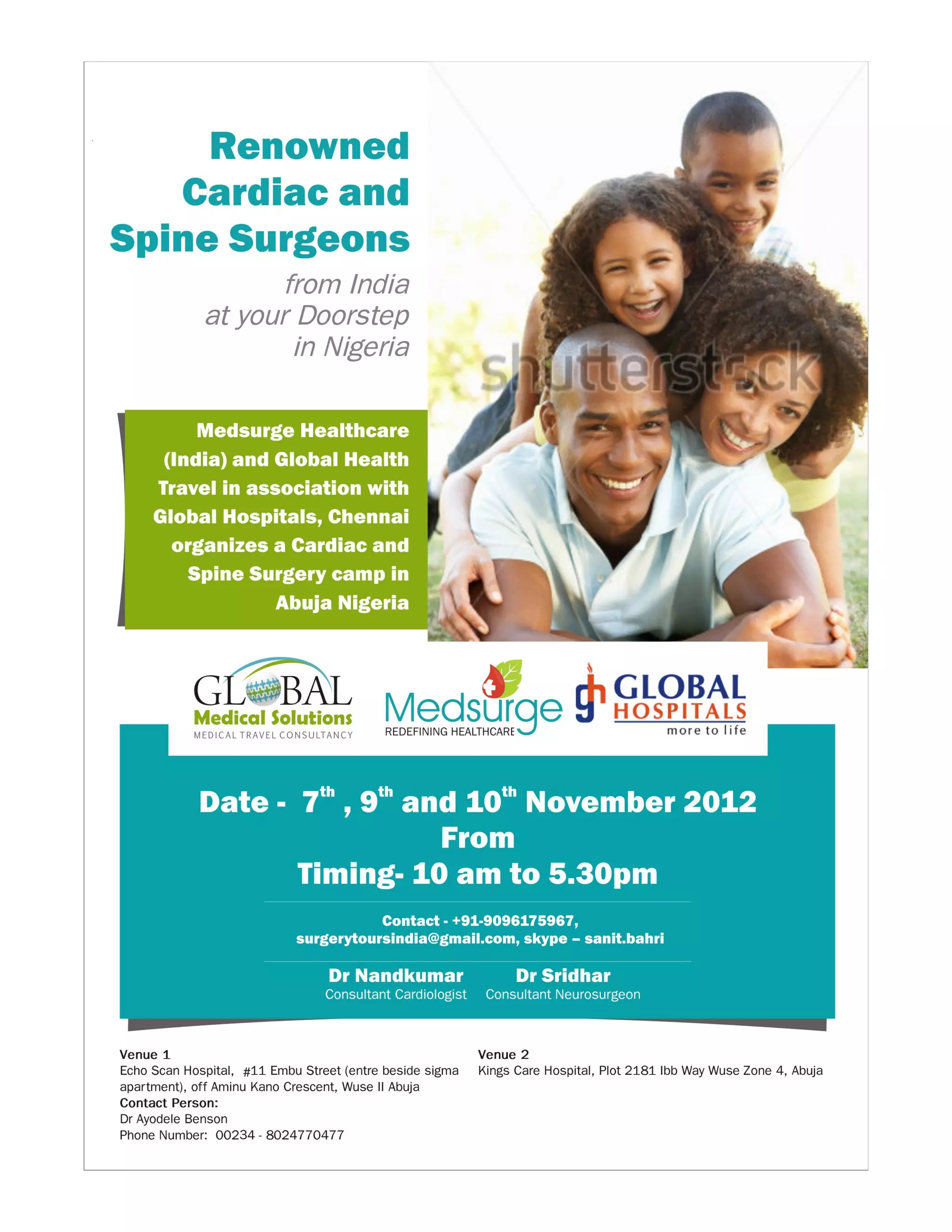 Cardiac and Spine Surgery Camp in Abuja by Medsurge Healthcare ...