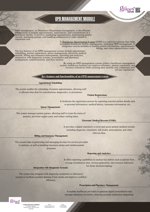 OPD Management Module | Grapes IDMR | PDF | Operating Systems | Computer Software and Applications
