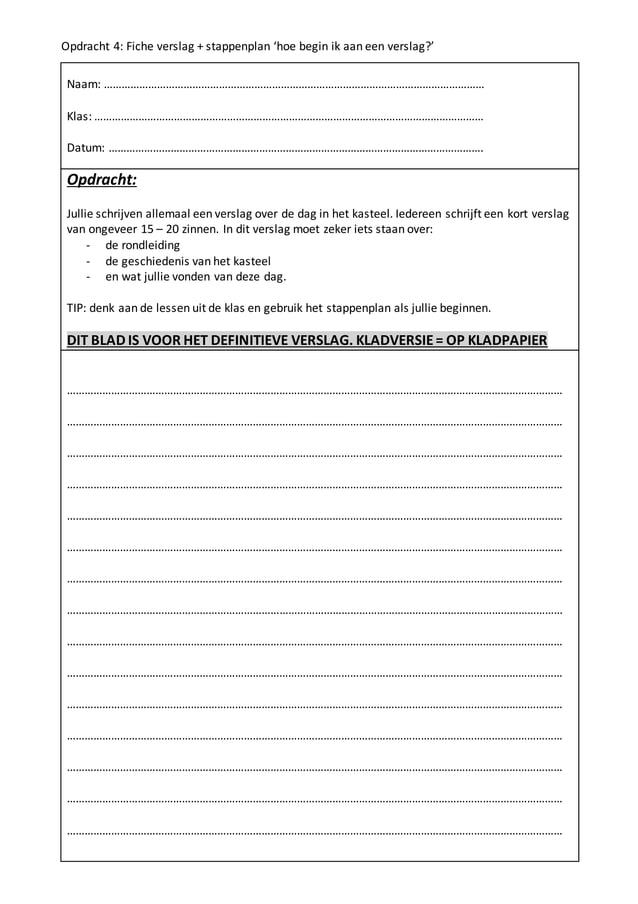 Opdracht 4 fiche voor verslag omgevingsboek | DOCX