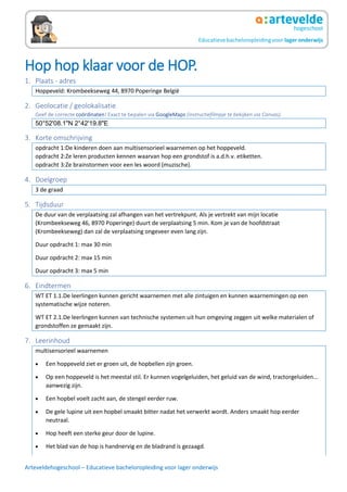 Opdrachtfiche omgevingsboek | PDF | Gardening | Home & Garden