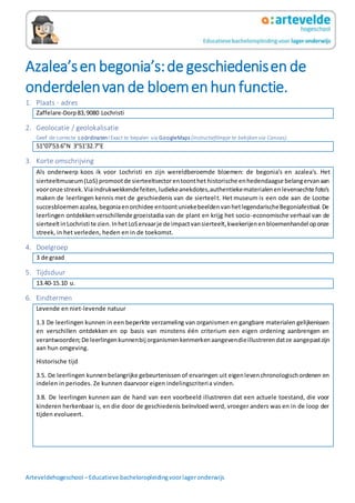 Opdrachtfiche omgevingsboek | PDF