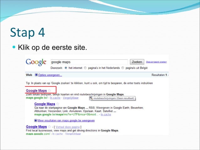 Opdracht: routebeschrijving 1 | PPT