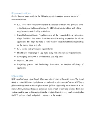 Operation strategy assignment kfc | DOCX