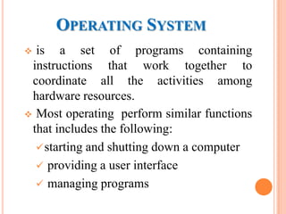 Opeating system programs | PPT