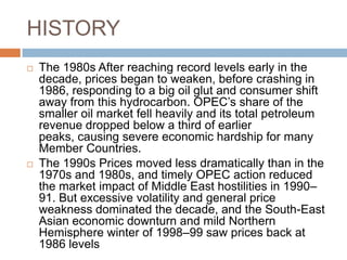 Opec Organization of Petroleum Exporting Countries | PPTX