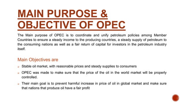 Opec a case study | PPTX | Commodities | Economy