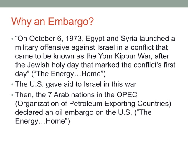 OPEC Oil Embargo of 1973 | PPTX