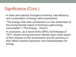 OPEC Oil Embargo of 1973 | PPTX