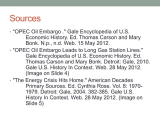 OPEC Oil Embargo of 1973 | PPTX