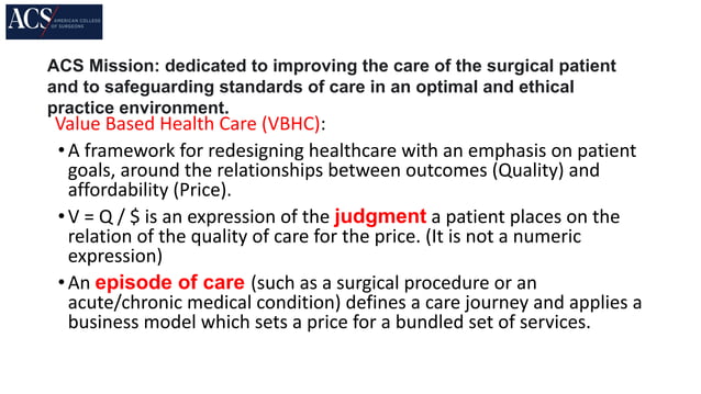 Frank Opelka- Value Based Health Care | PPT