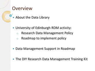 Research Data Management Training and Support | PPT