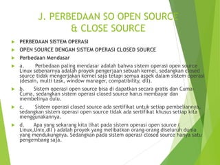 Sistem Operasi Close & Open Source | PPTX