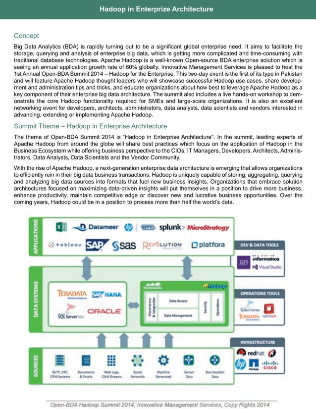 Open-BDA Hadoop Summit 2014 - Concept Sheet | PDF