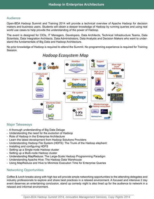 Open-BDA Hadoop Summit 2014 - Concept Sheet | PDF