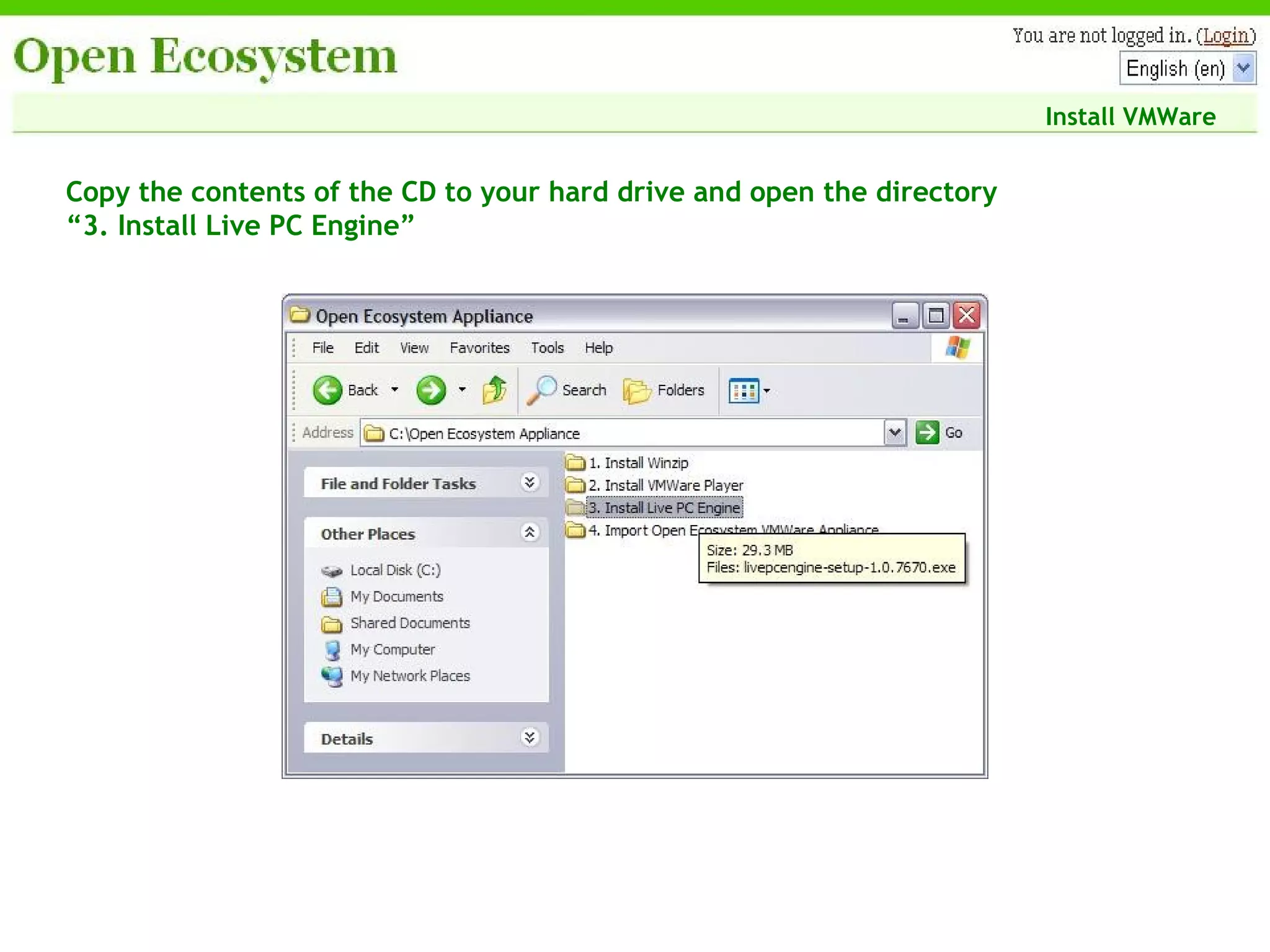 Open Ecosystem Live PC Installation | PPT