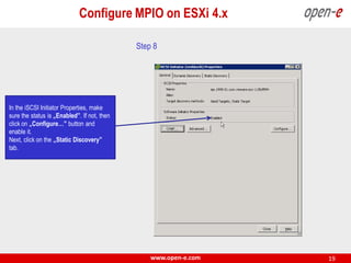 Open-E DSS V6 MPIO with ESXi 4.x | PDF