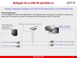Open-E DSS V6 MPIO with ESXi 4.x | PDF