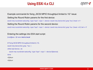 Open-E DSS V6 MPIO with ESXi 4.x | PDF