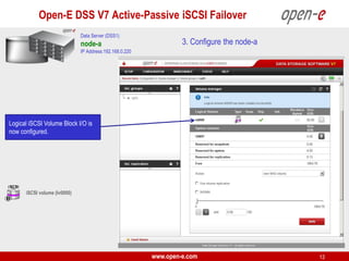 Open-E DSS V7 Active-Passive iSCSI Failover | PDF | Computer Networking | Computing