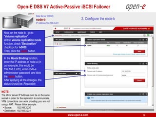 Open-E DSS V7 Active-Passive iSCSI Failover | PDF | Computer Networking | Computing