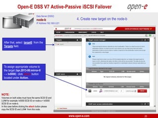 Open-E DSS V7 Active-Passive iSCSI Failover | PDF | Computer Networking | Computing