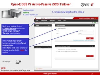 Open-E DSS V7 Active-Passive iSCSI Failover | PDF | Computer Networking | Computing